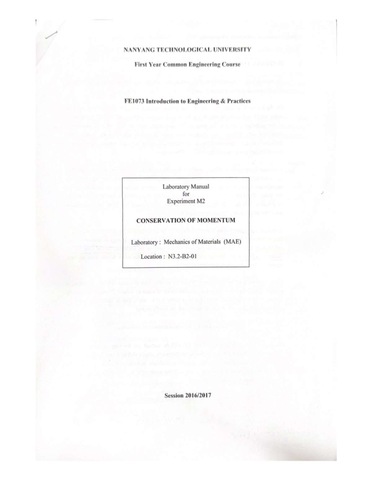 M2 Lab Helps - Good Luck - FE1073 - Studocu