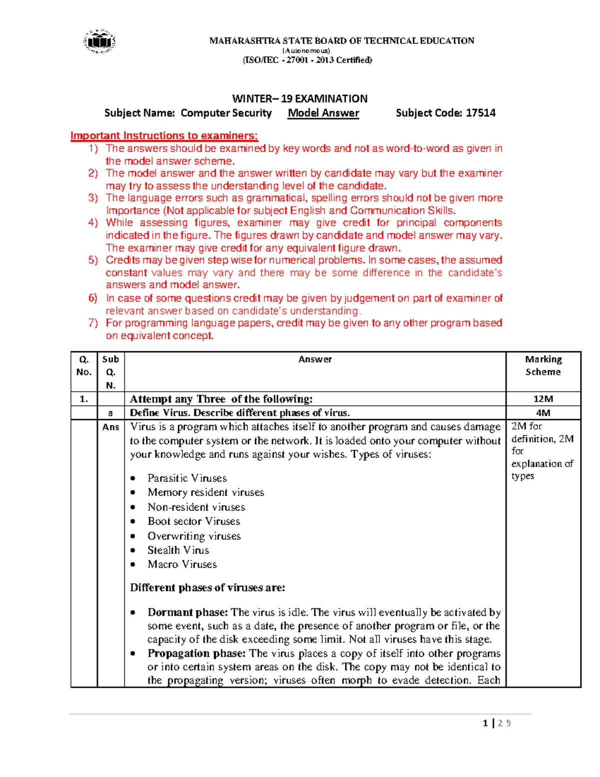 17514-2019-Winter-model-answer-paper[Msbte study resources] - (Autonomous) (ISO/IEC - 27001 ...