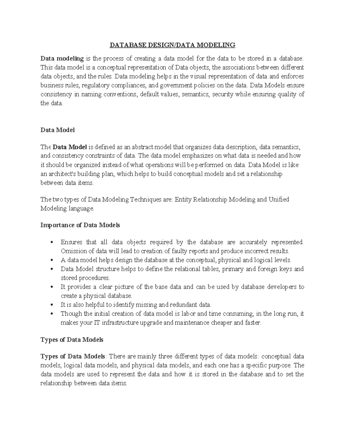 Database Design Excellent Lecture Database Design Data Modeling Data Modeling Is The Process