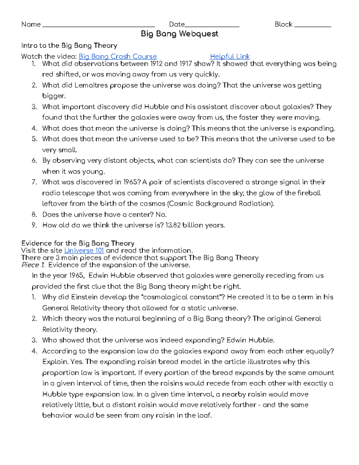 NOAH Reeves - Shared Big Bang Webquest - Name ...