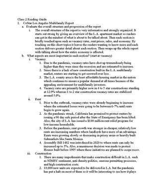 Class 3 Reading Guide - Class 3 Reading Guide Bret Chapter 2 a. What ...