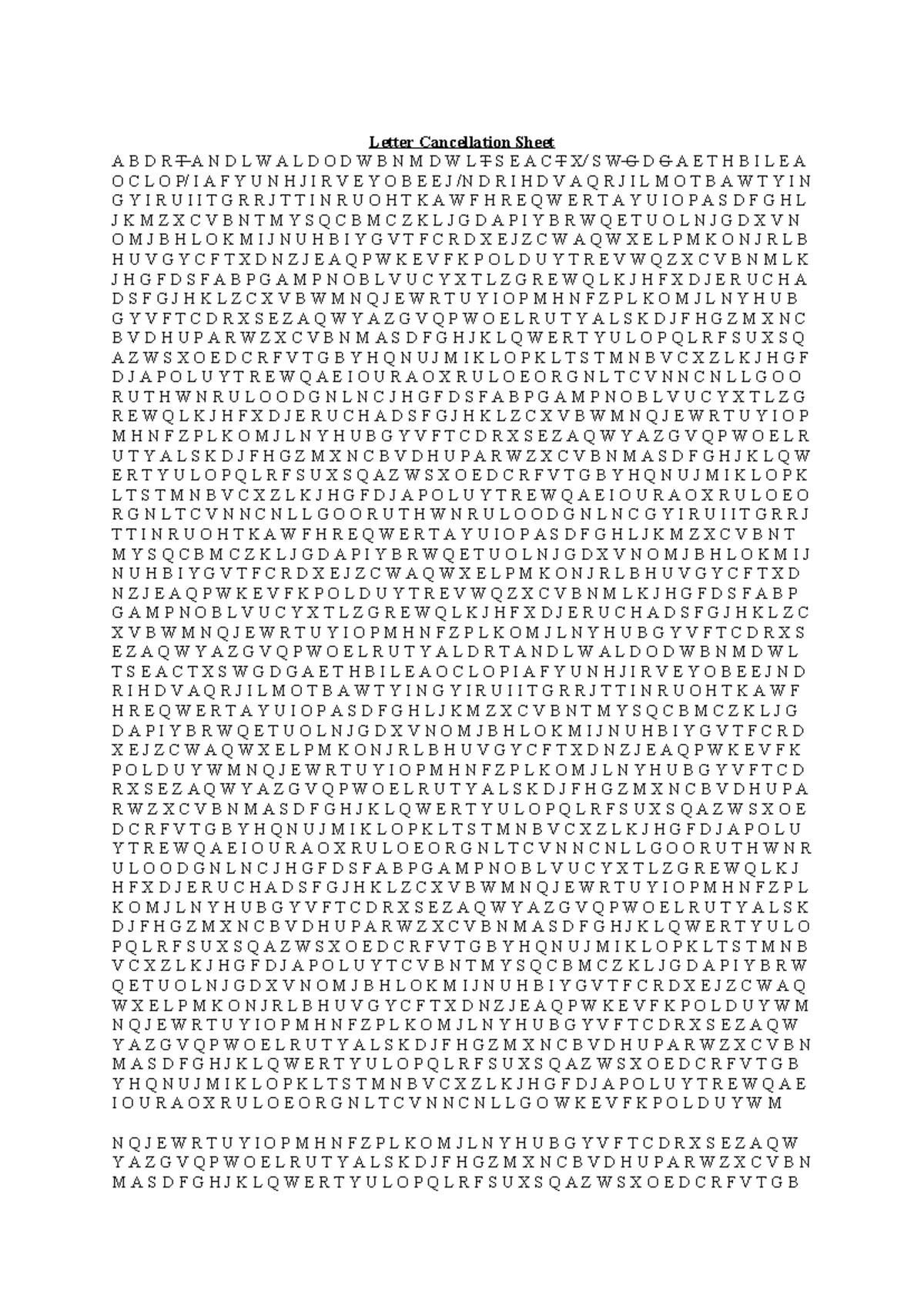 Letter Cancellation Sheet - Studocu