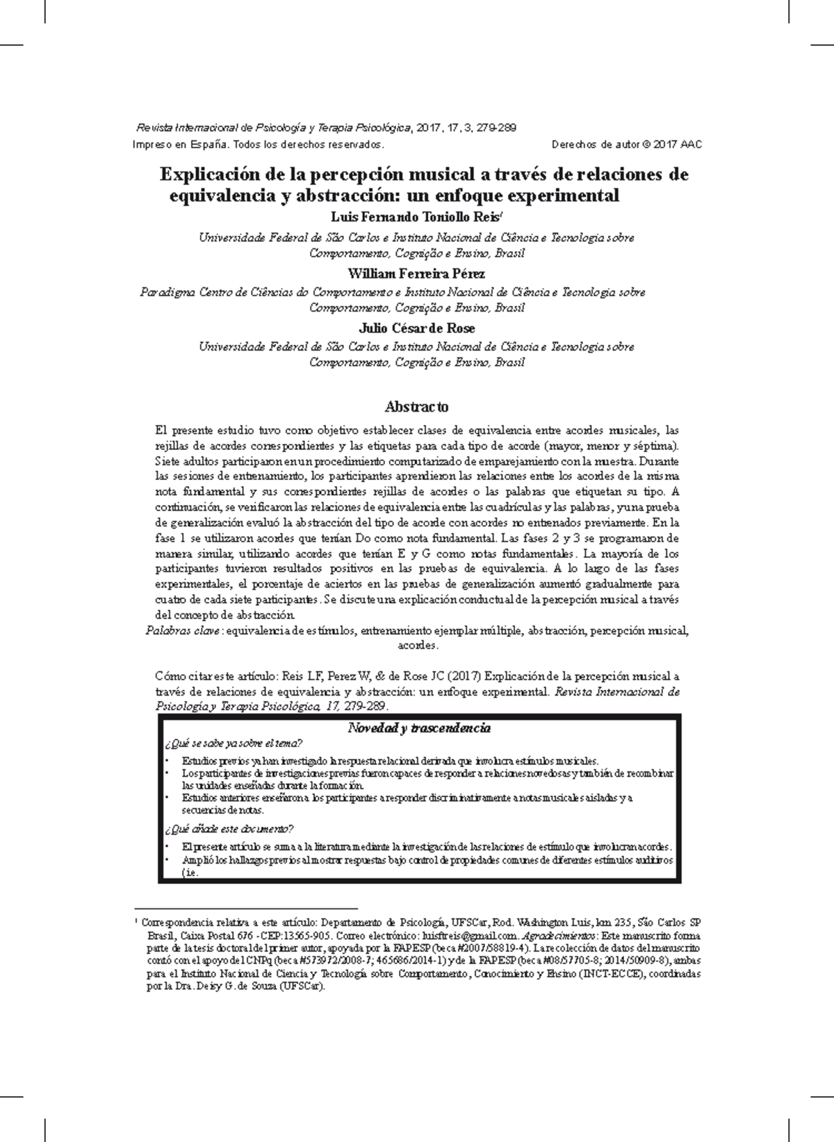 Explicación de la percepción musical a través de relaciones de ...