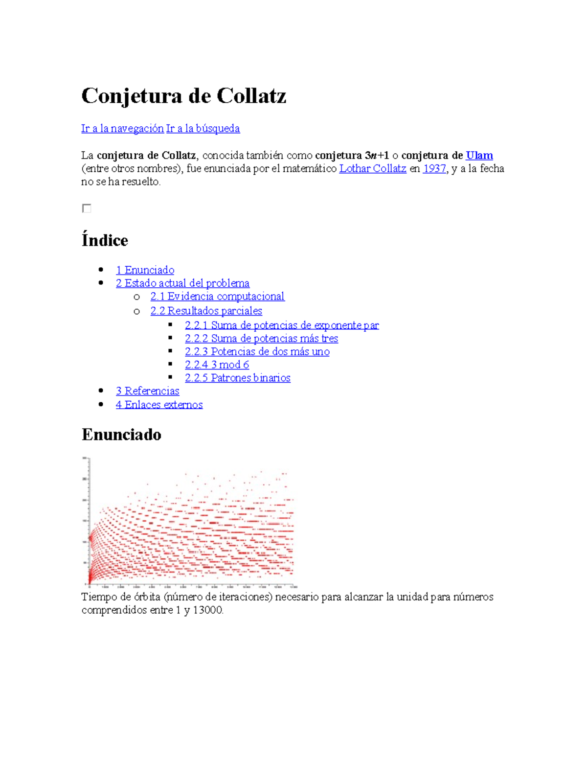 Conjetura de collatz - Conjetura de Collatz Ir a la navegación Ir a la ...