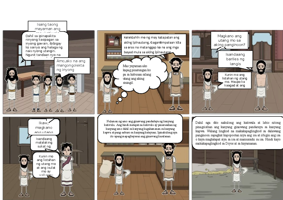 Comics strip - Dahil sa ipinapakita ninyong kasipagan sa inyong gawain, ibibigay ko sainyo ang ...