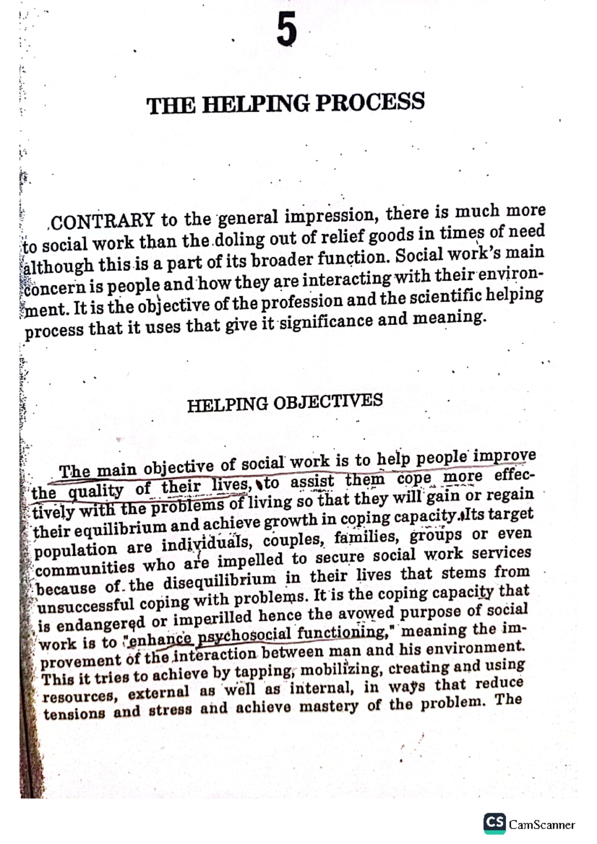 DE- Guzman Helping- Process - 5 THE HELPING PROCESS CONTRARY to the ...