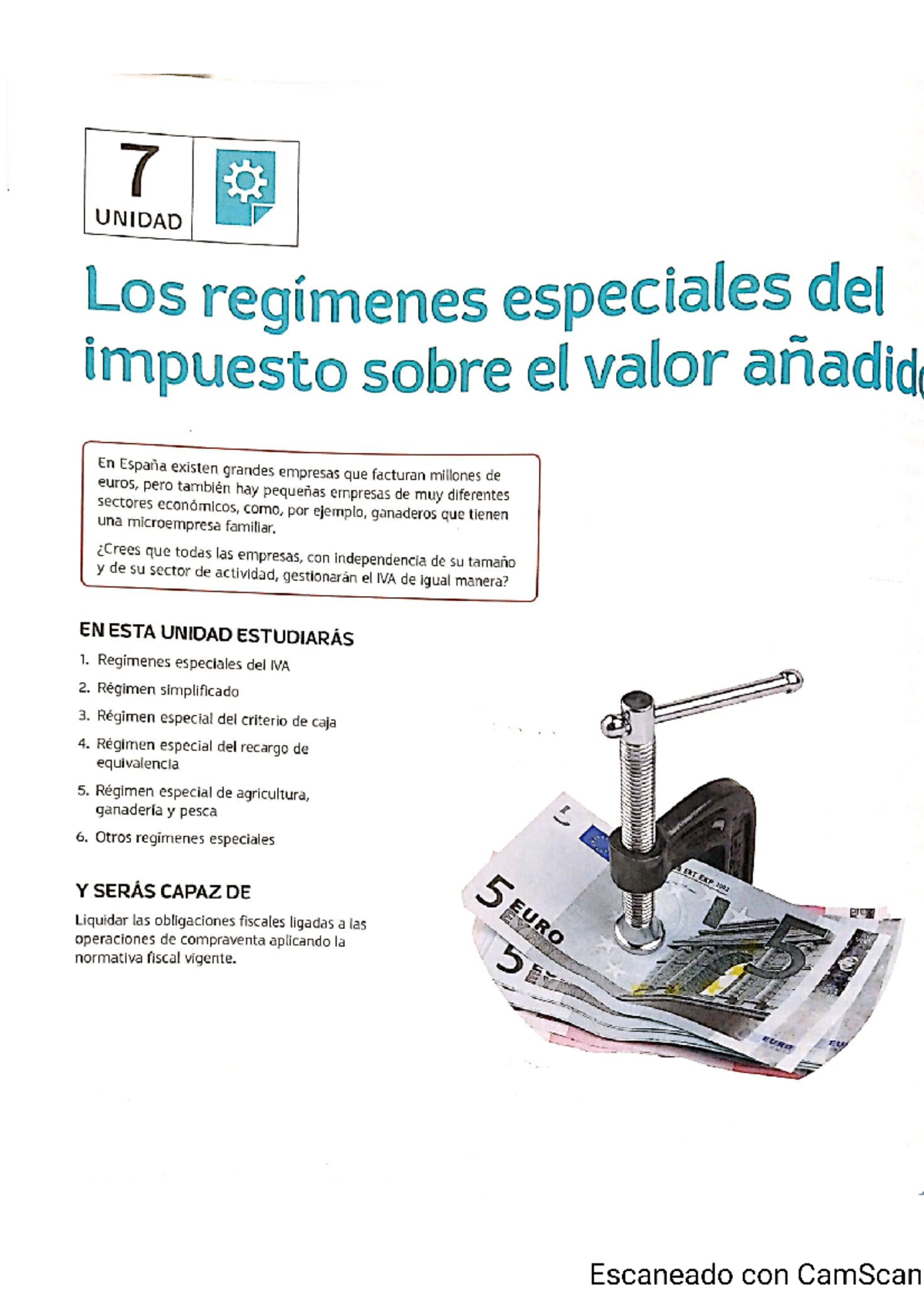 TEMA 7 Regímenes Especiales DEL IVA - Inglés - Studocu