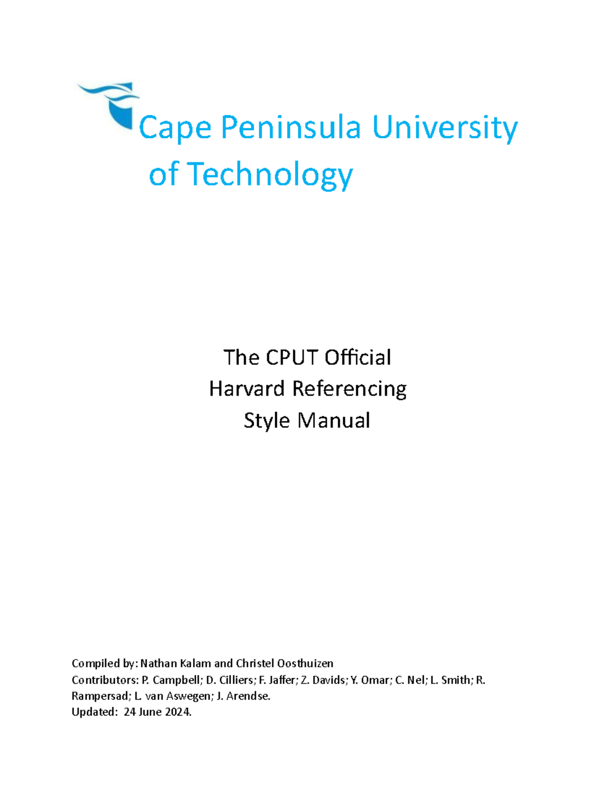 CPUT-Official-Harvard-Referencing-Style-Manual-June 2024 - Cape ...