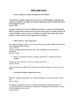 A-2 Final Project Guidelines Presentation Schedule, Marking Rubric Final - Strategic Action ...