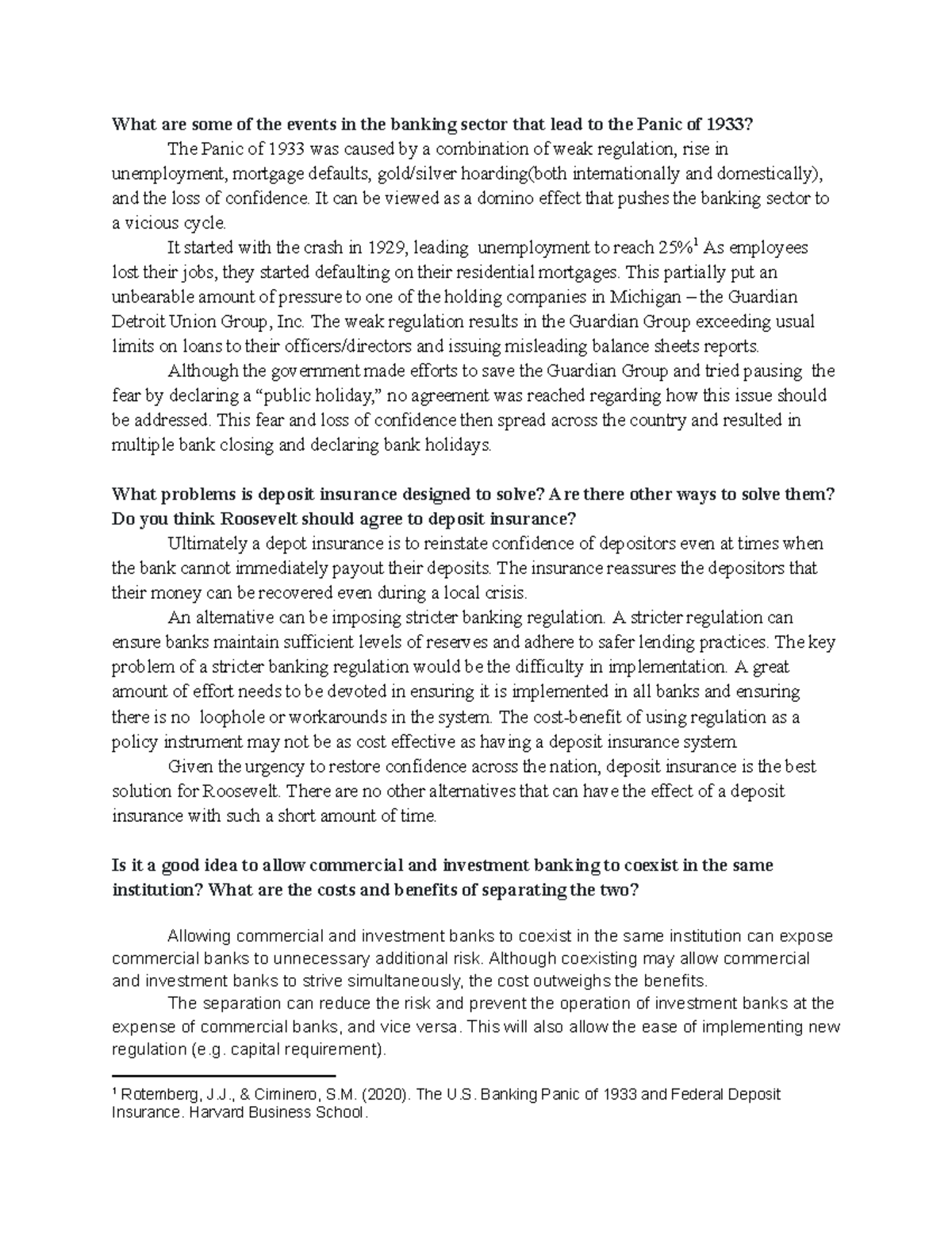 Banking Panic of 1933 - What are some of the events in the banking ...