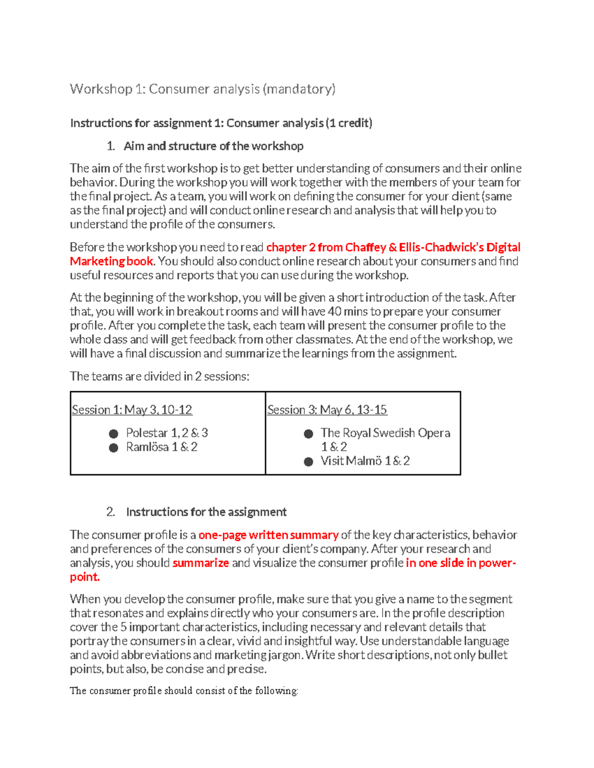 Workshop 1 Consumer analysis (mandatory) - Workshop 1: Consumer ...