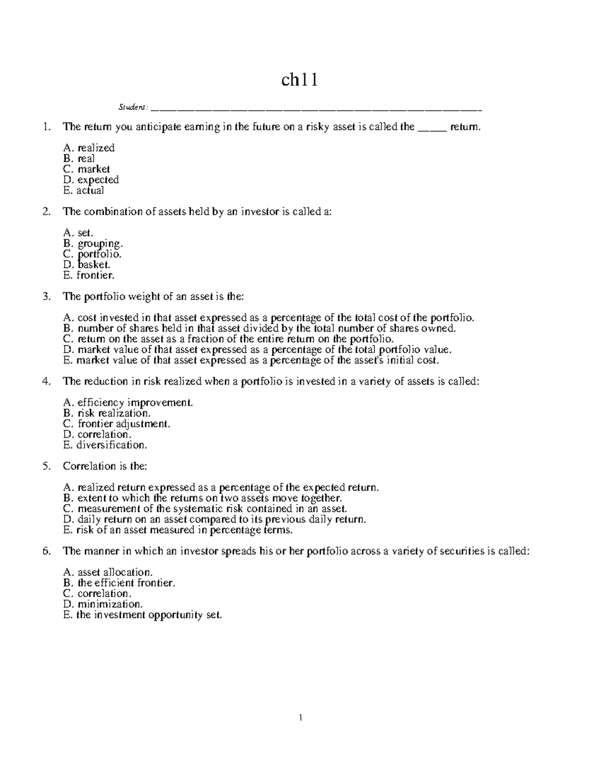 Ch11 - Summary Finance - ch Student: - Studocu
