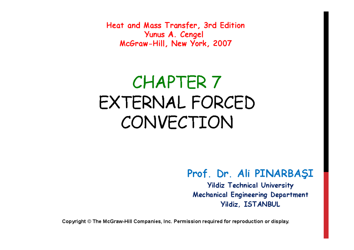 Heat Transfer yunus Cengel edition 3 Chapter 7 - Thermodynamics - NUST ...