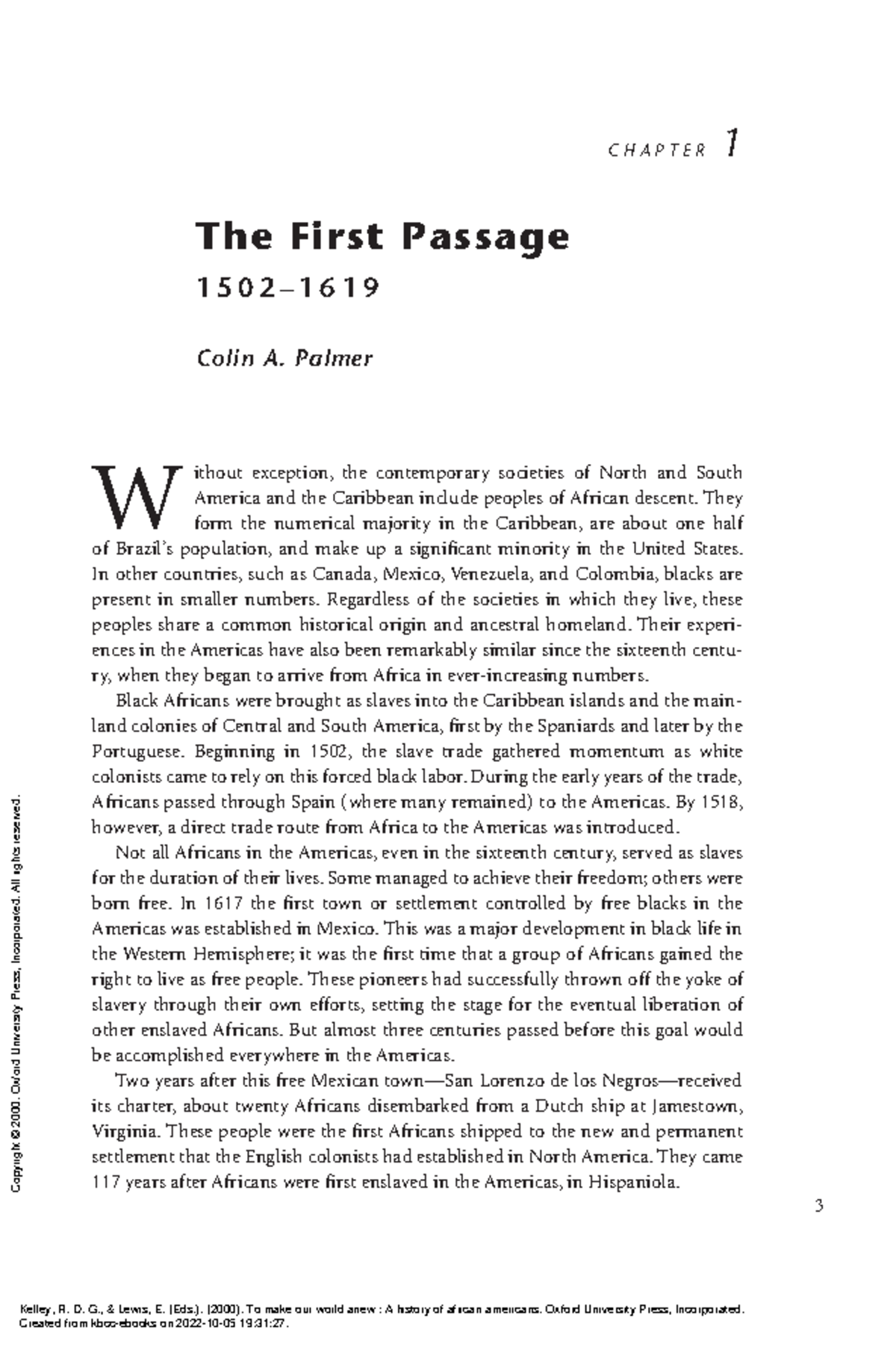 To Make Our World Anew A History of African Americ... - ( Chapter 1 The ...