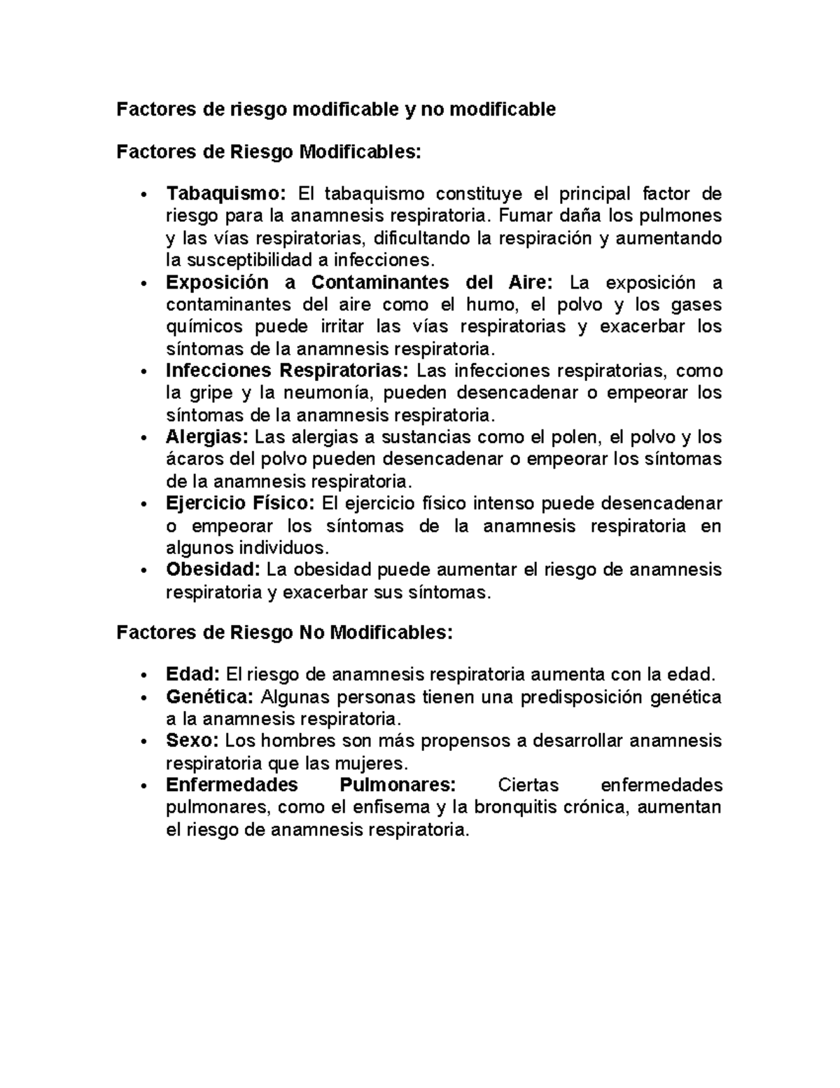 Factores de riesgo modificable y no modificable - Fumar daña los ...