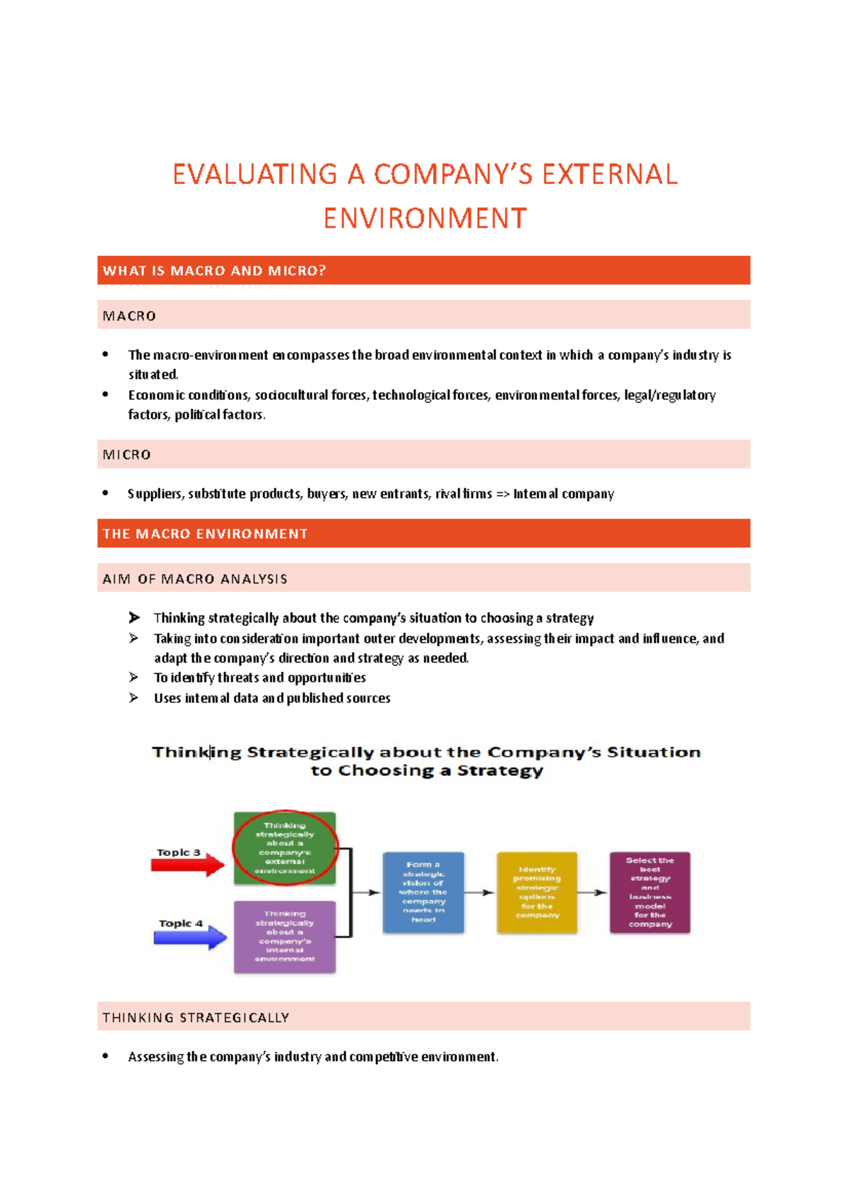 Evaluating a company’s external environment - MGMT314 - UOW - Studocu