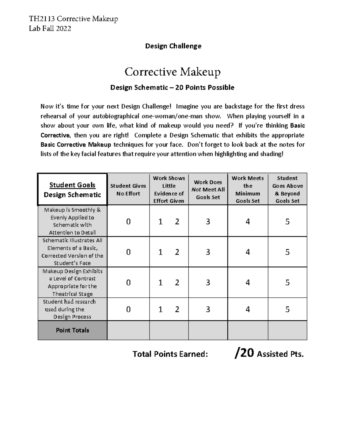 Th2113Corrective Makeup Lab - Design Challenge Corrective Makeup Design ...