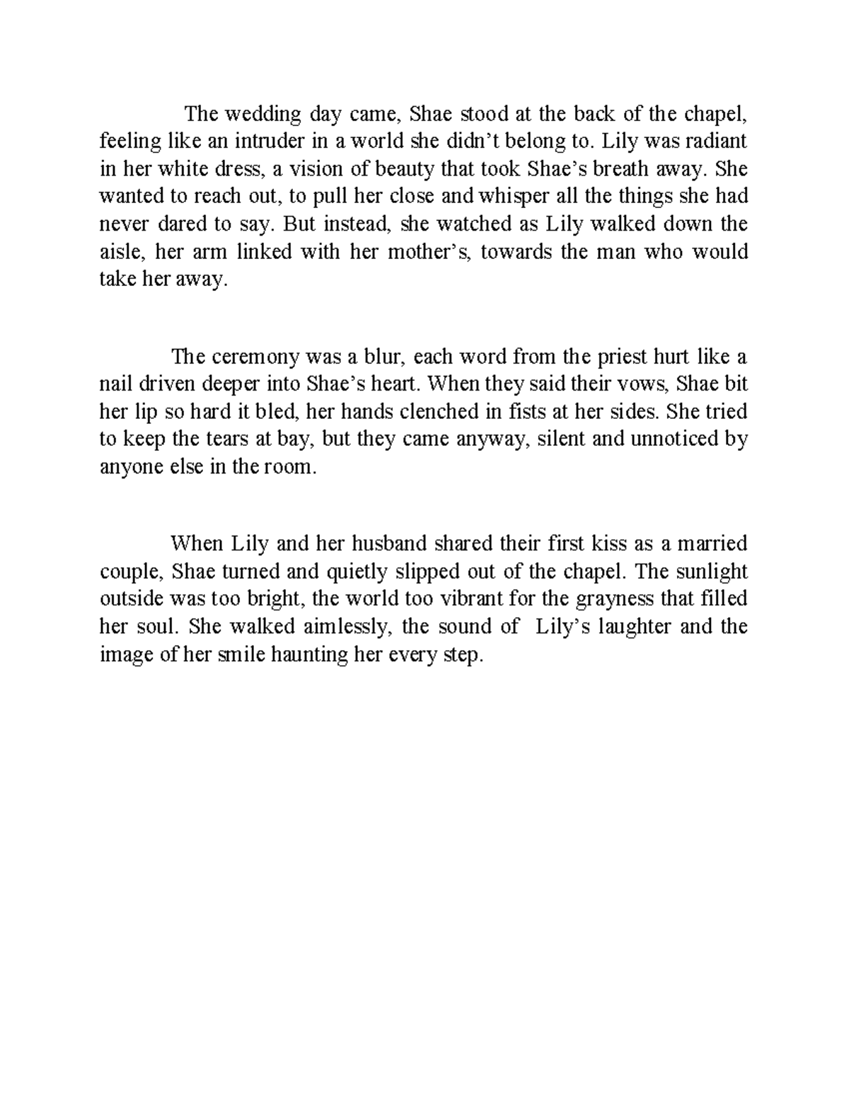 The wedding day came - just a simple writing lol - The wedding day came ...