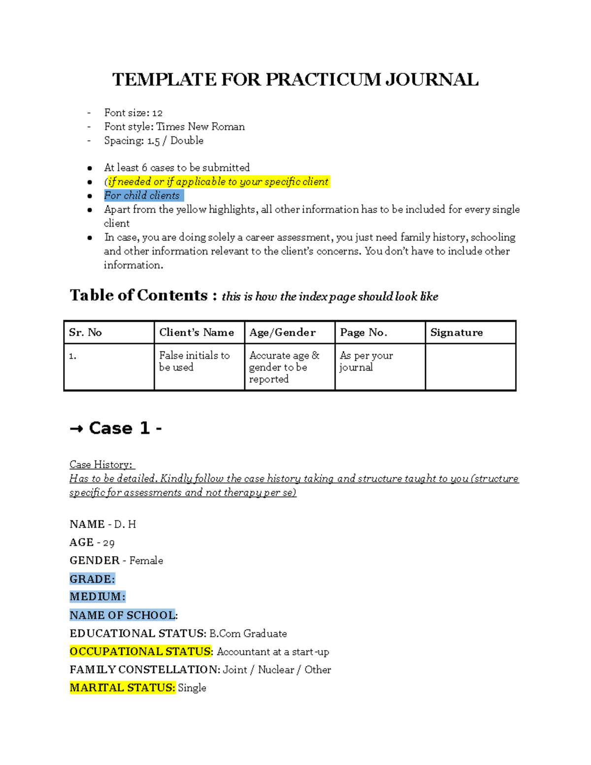 Template FOR Practicum Journal - sem 3 - TEMPLATE FOR PRACTICUM JOURNAL ...