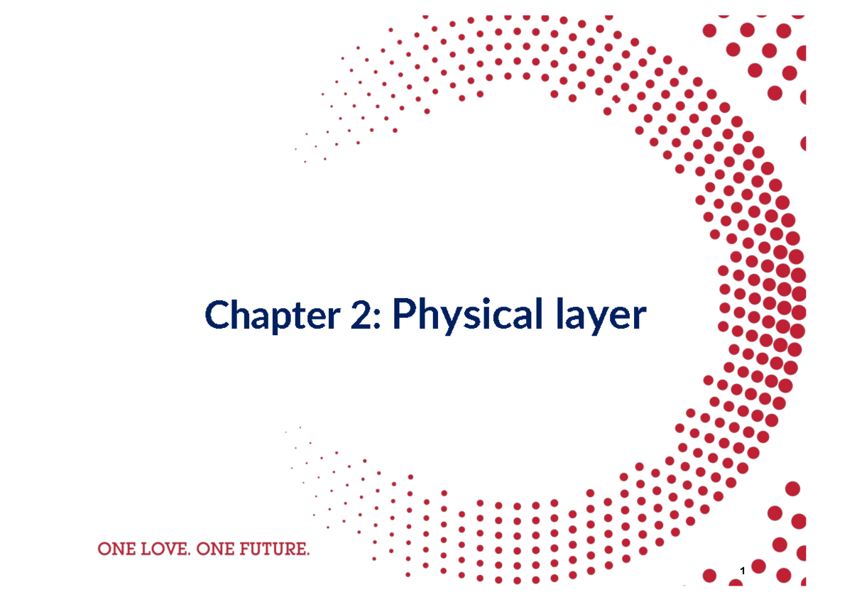 Chapter 2 - Physical layer - Chapter 2: Physical layer TRƯỜNG CÔNG NGHỆ ...
