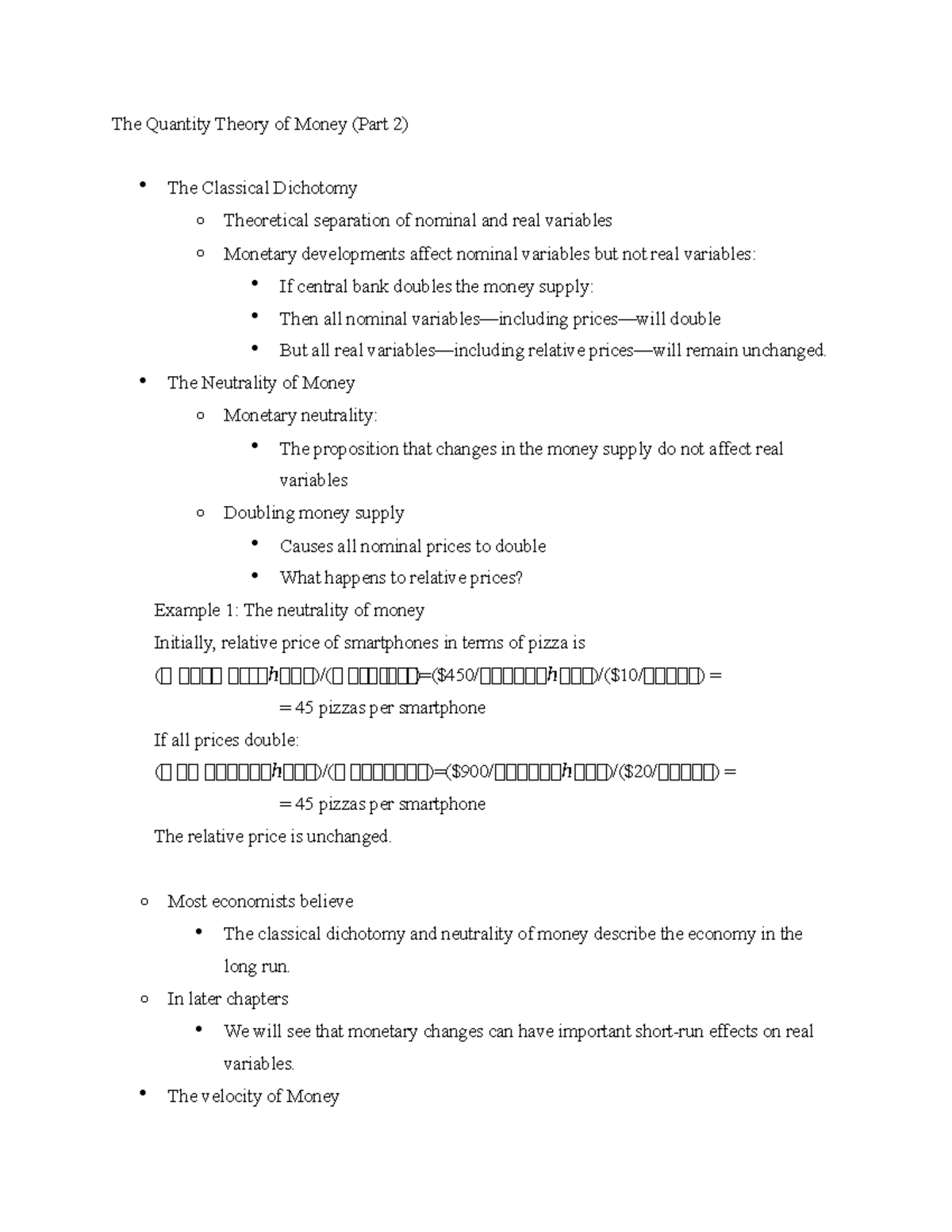 The Quantity Theory of Money (Part 2) - The Neutrality of Money o ...
