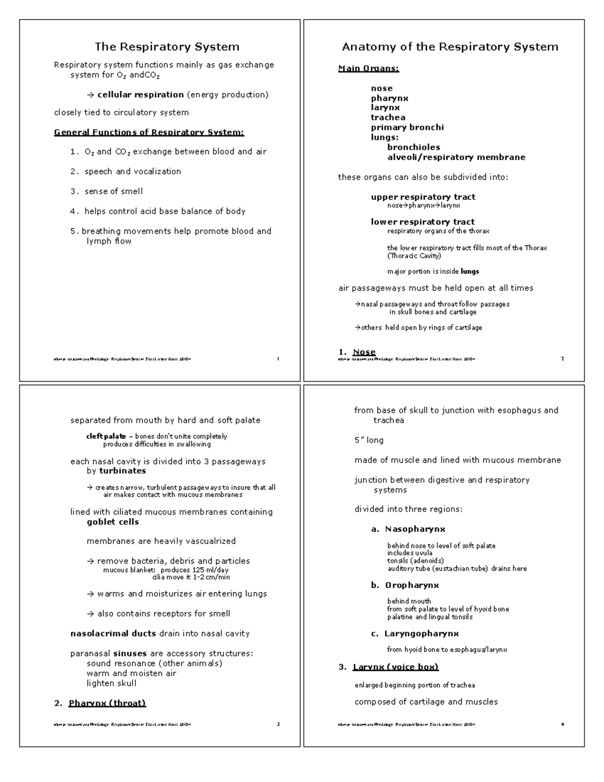 L.The Respiratory System - Human Anatomy and Physiology: Respiratory ...