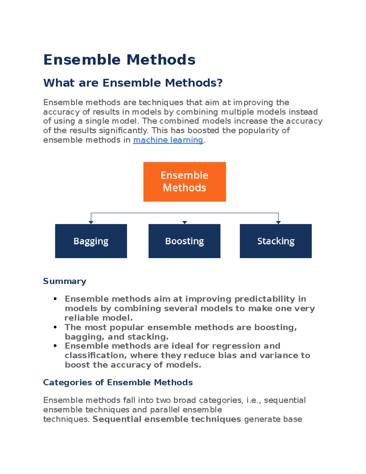 Ensemble Methods Yes Ensemble Methods What Are Ensemble Methods Ensemble Methods Are