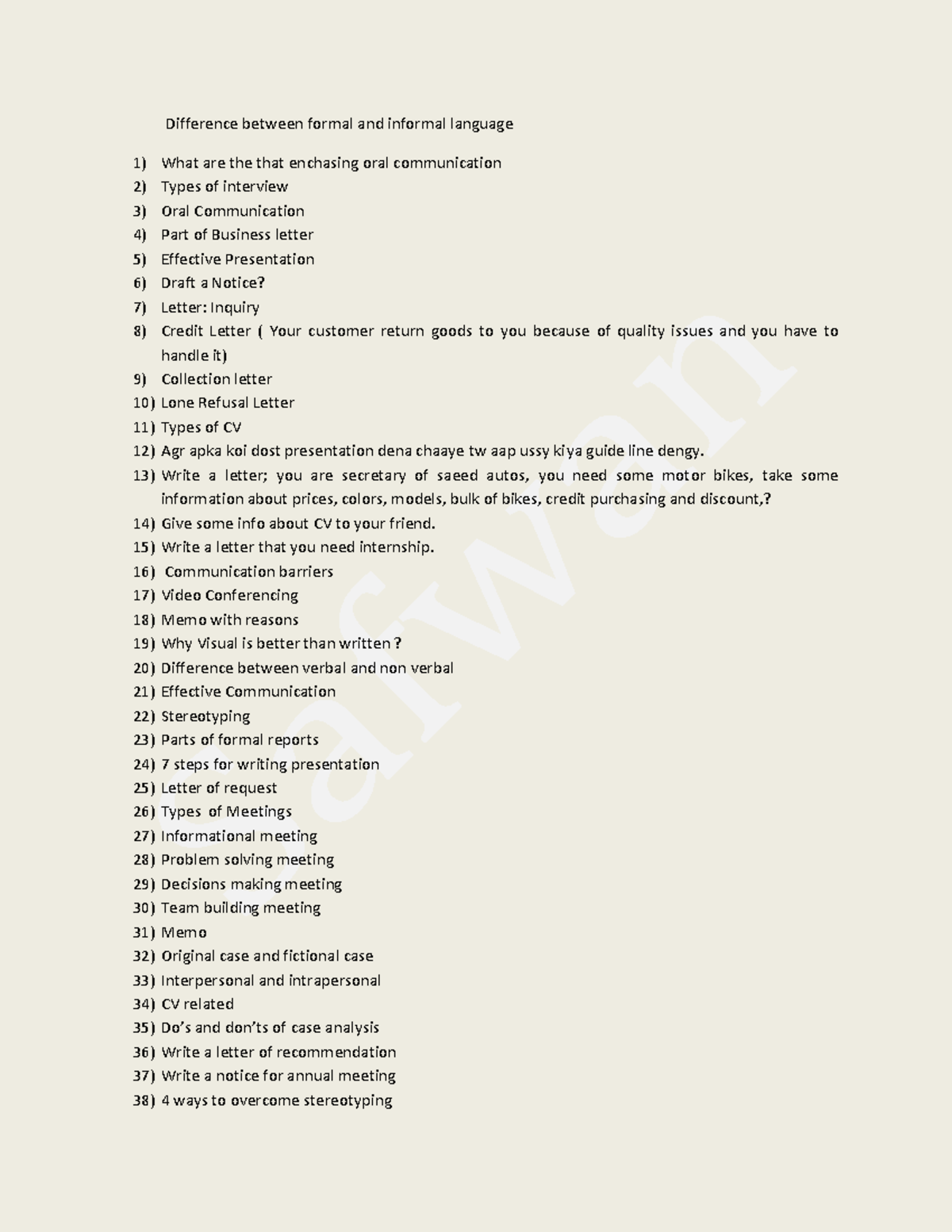 Solved Descriptive-BCRW - ####### Difference between formal and ...