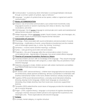 Csd lecture notes week one - Csd notes Speech-language pathologists are ...