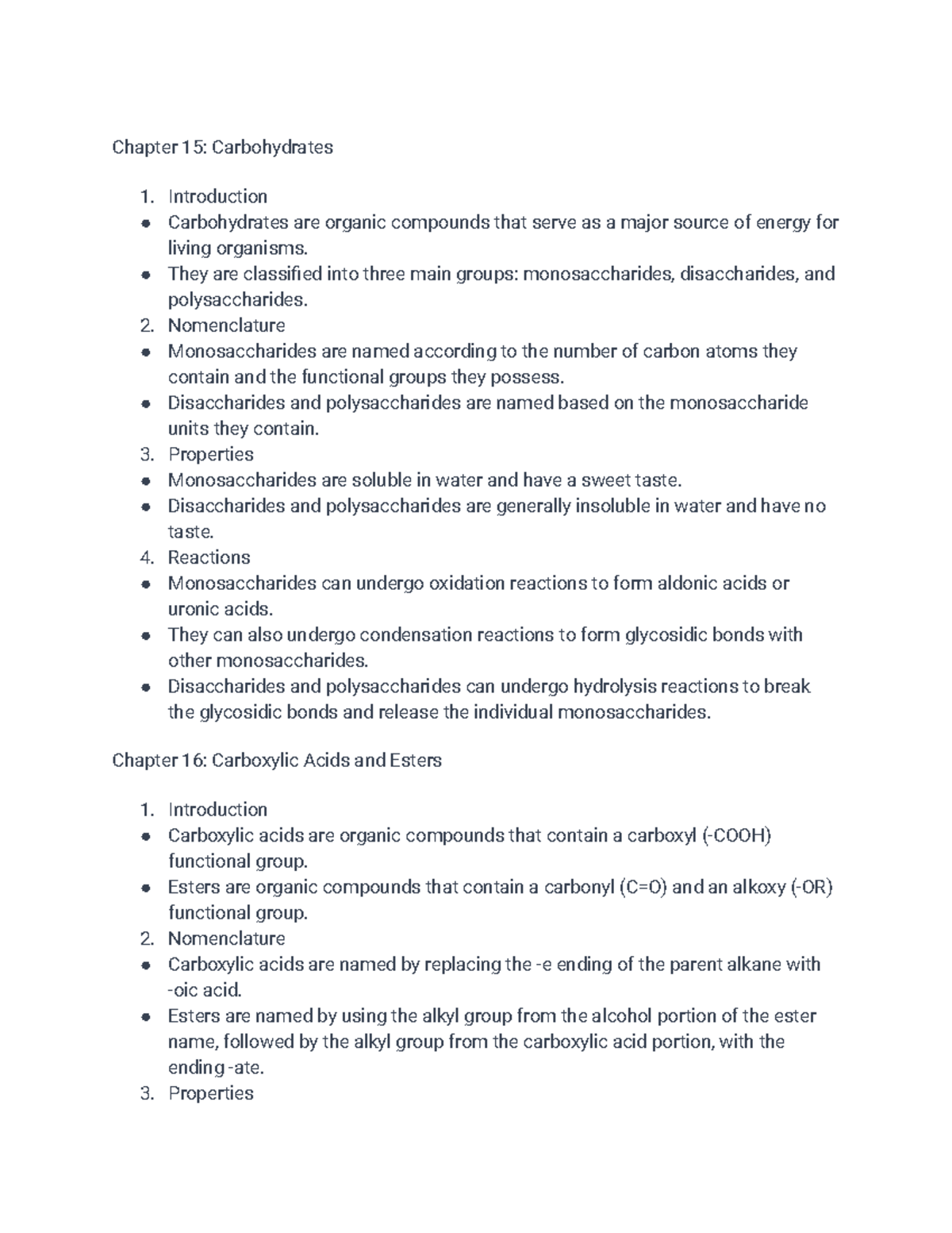 Chapter 15 Carbohydrates - Chapter 15: Carbohydrates Introduction ...