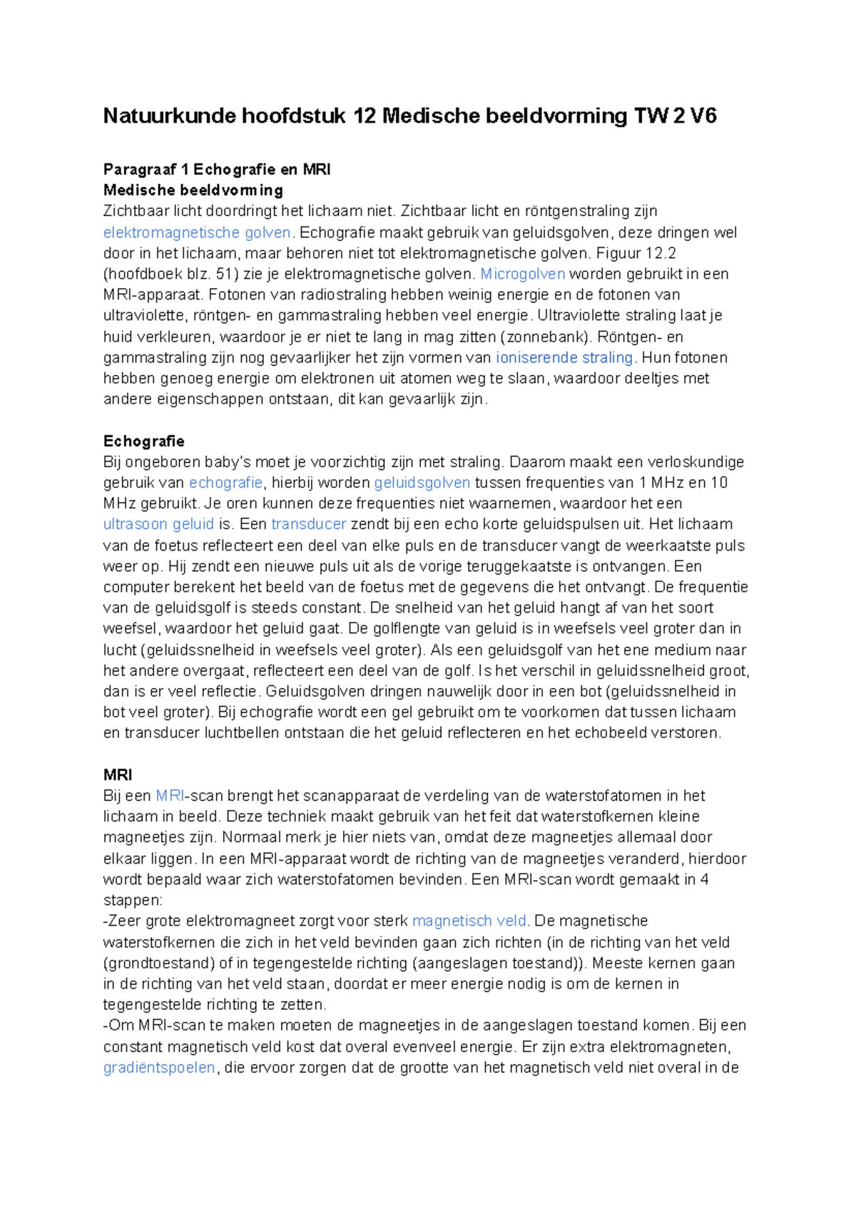 Natuurkunde hoofdstuk 12 Medische beeldvorming TW 2 V6 - Zichtbaar ...