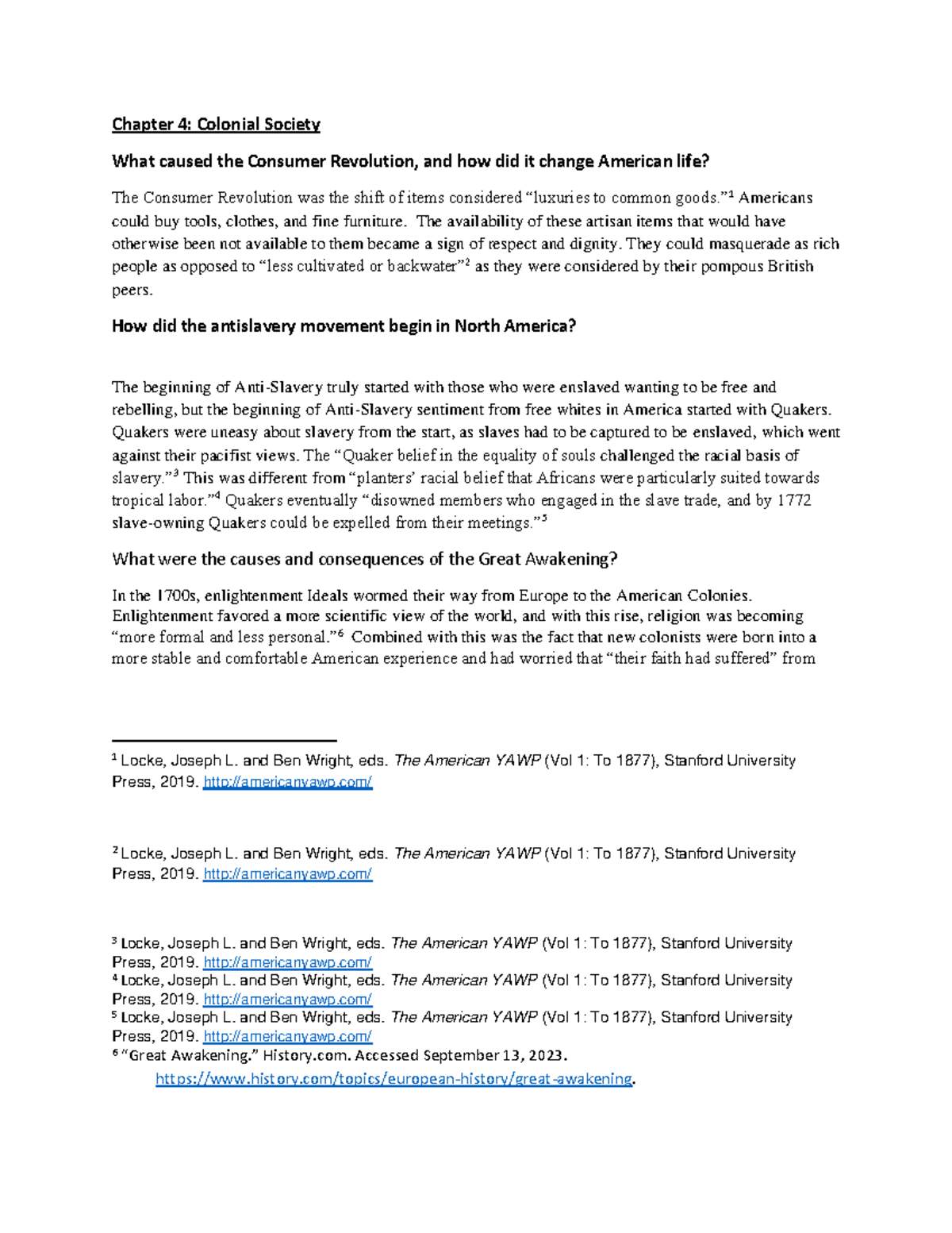 Us Histroy Chapter 4 Colonial Societies - Chapter 4: Colonial Society ...