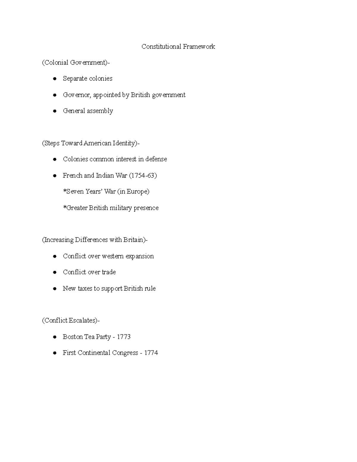 Constitutional Framwork - Constitutional Framework (Colonial Government ...