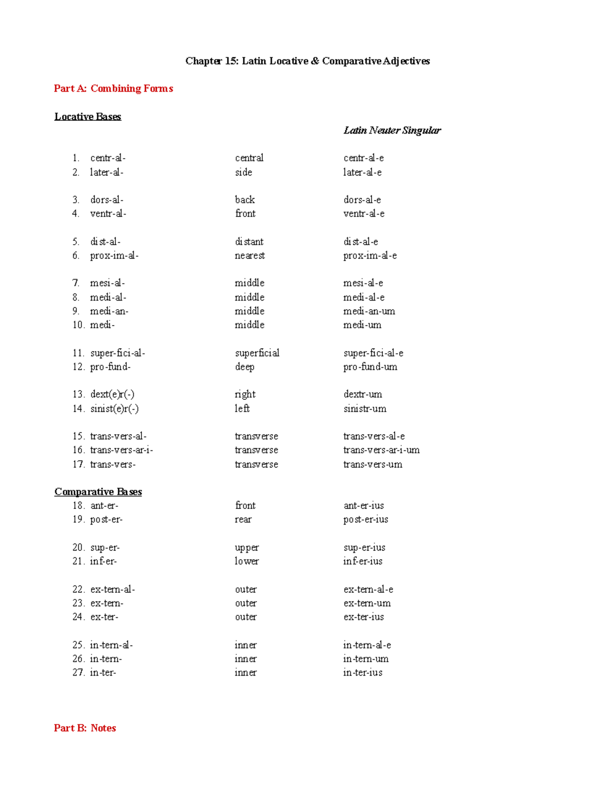 Chapter 15 Latin Locative Comparative Adjectives - Chapter 15: Latin ...