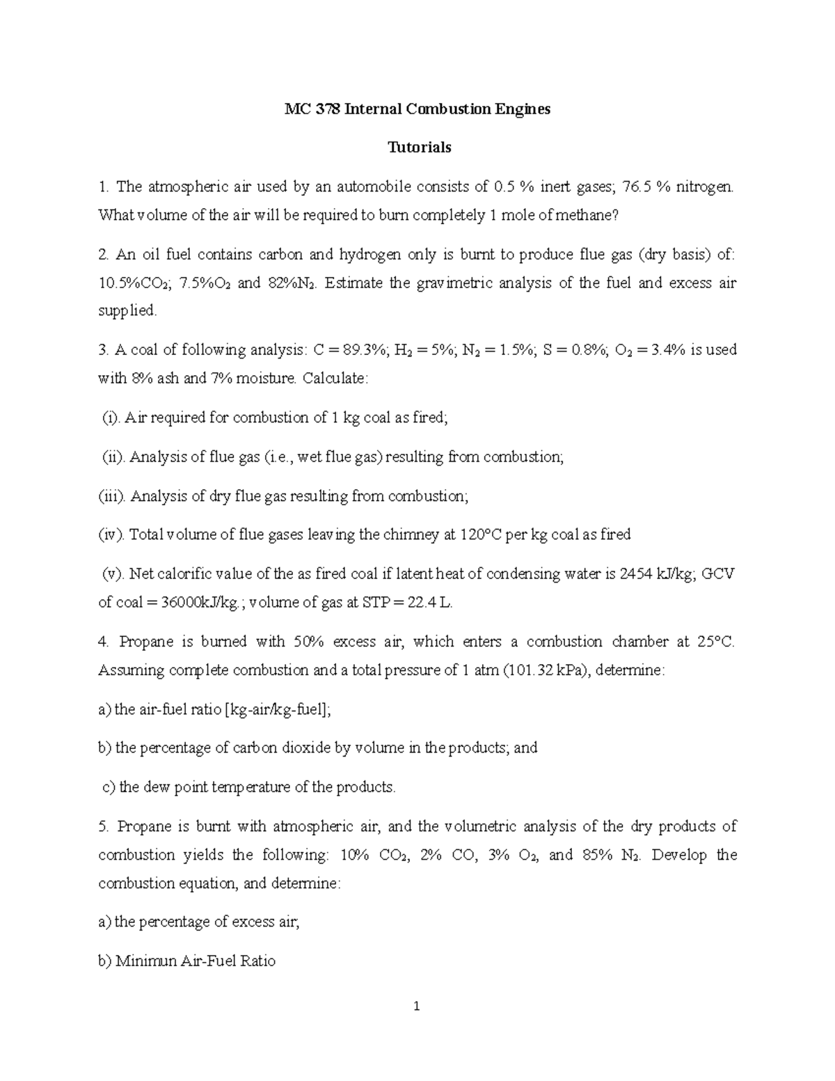 MC 386 Tutorial - MC 378 Internal Combustion Engines Tutorials The ...