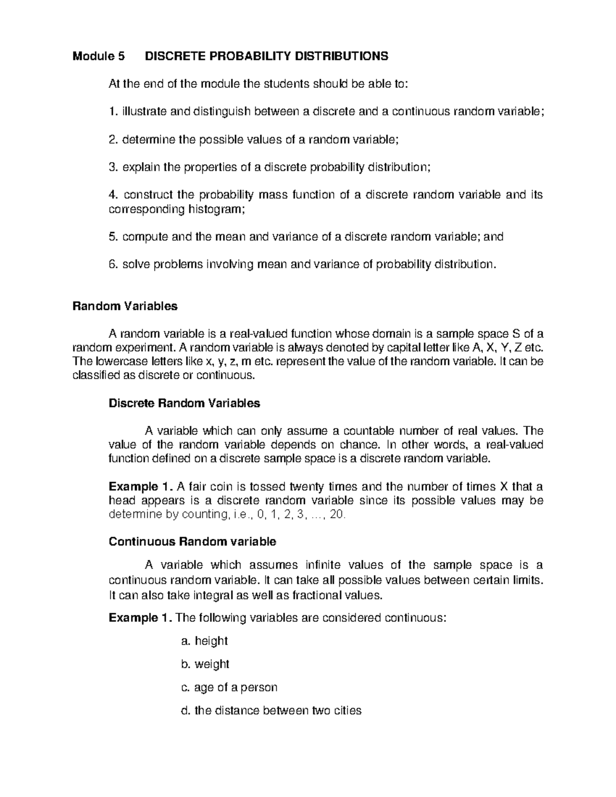 Module 5 - A business, with excess capacity - Module 5 DISCRETE ...
