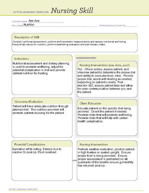CAD:Cardiovascular disorders template - NUR 221 - ACTIVE LEARNING ...