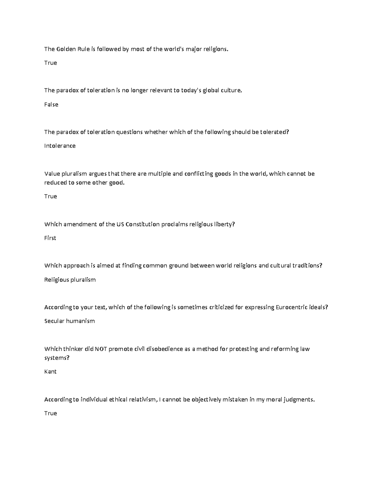 The Golden Rule is followed by most of the world - True The paradox of ...