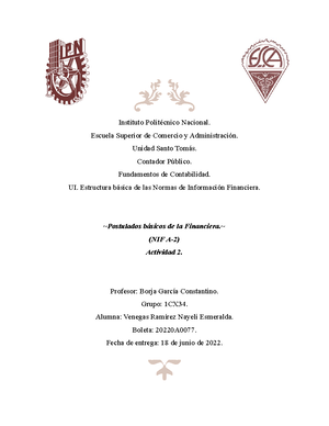 FC A3 - Tareas de Fundamentos de contabilidad básico contador publico ...