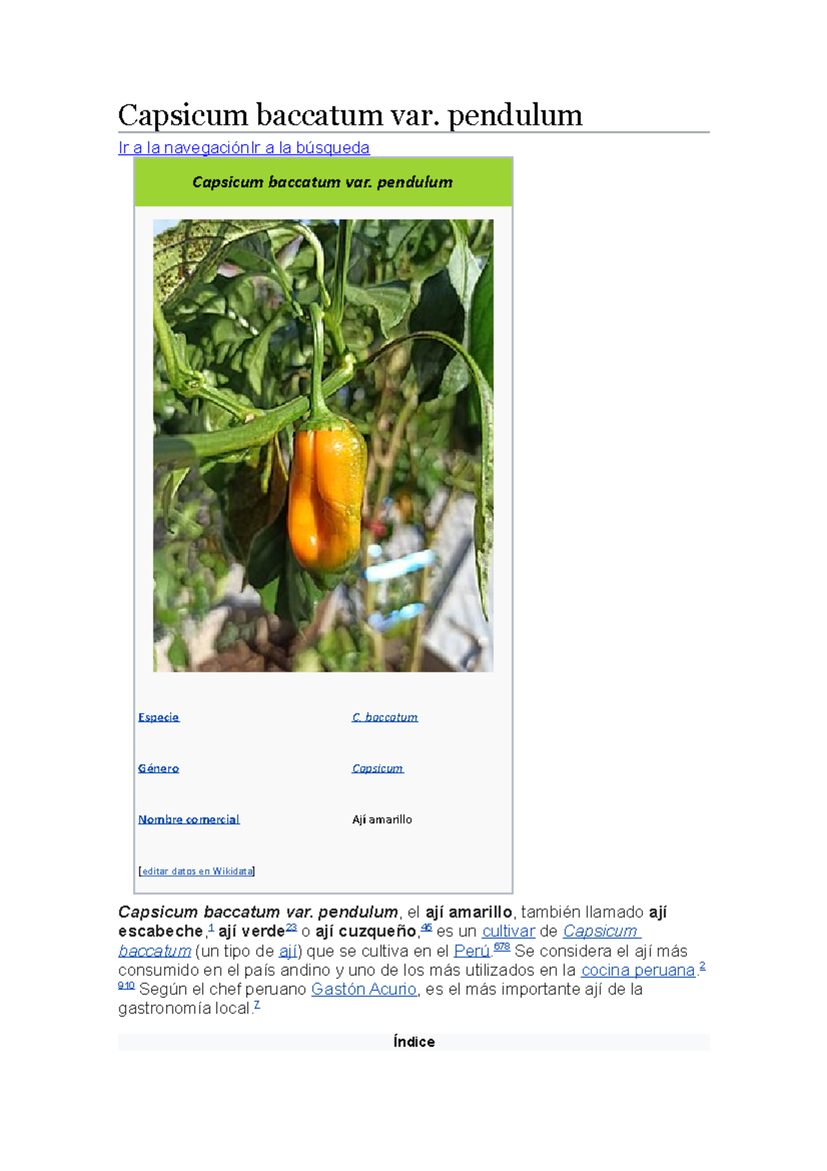 Capsicum baccatum var. pendulum - Capsicum baccatum var. pendulum Ir a ...
