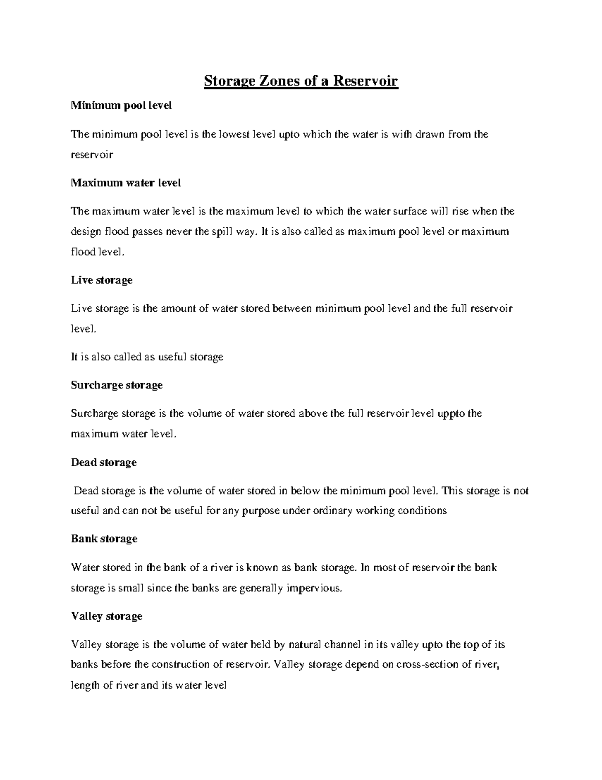Storage Zones Of A Reservoir Storage Zones Of A Reservoir Minimum storage-zones-of-a-reservoir-storage-zones-of-a-reservoir-minimum