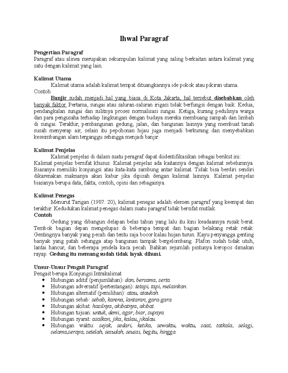 Ihwal Paragraf atau Alinea - Ihwal Paragraf Pengertian Paragraf ...