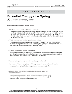 Experiment 14 Torques, Equilibrium, and Center of Gravity - Raj Patel ...