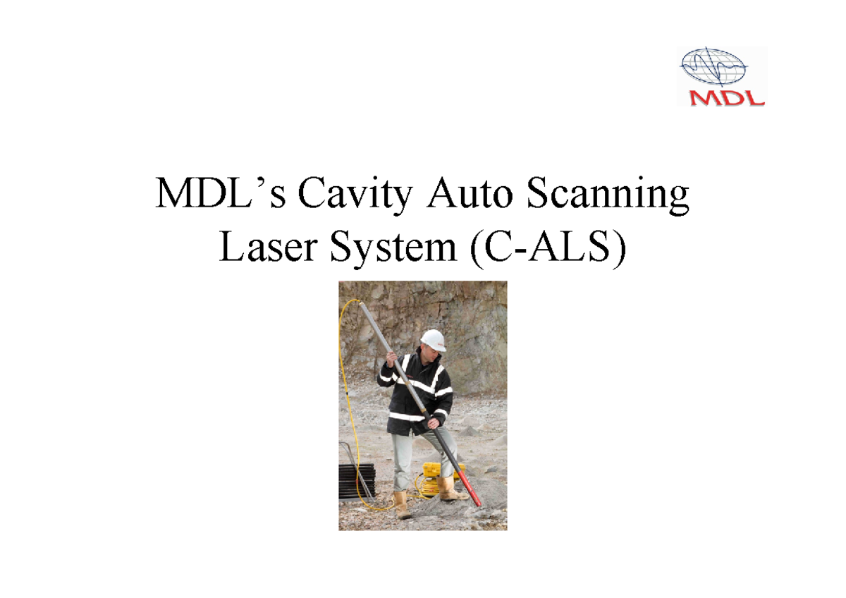 C-ALS training notes - MDL’s Cavity Auto Scanning Laser System (C - ALS ...