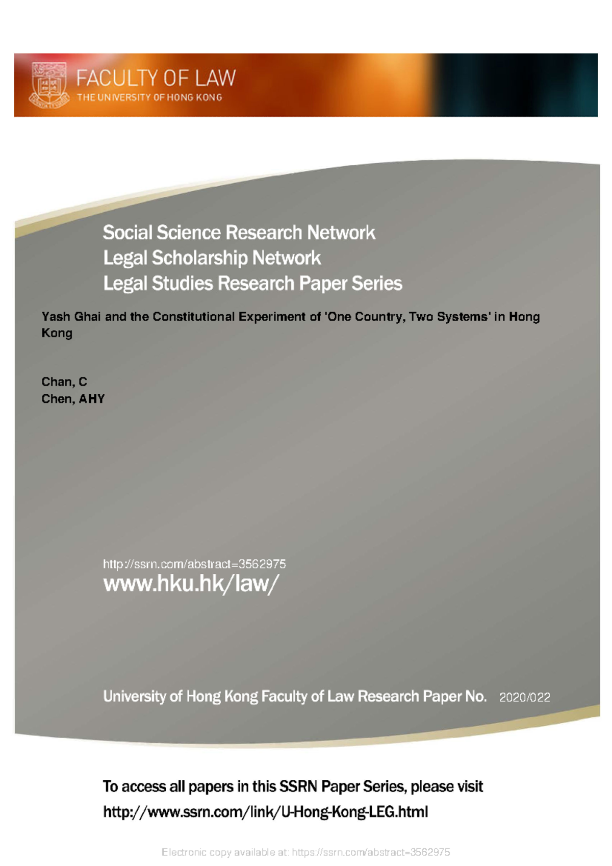 SSRN-id3562975 - Reading - Yash Ghai and the Constitutional Experiment ...