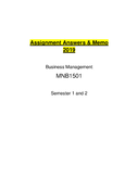 MNB1501 - Unisa - Business Management IA - Studocu