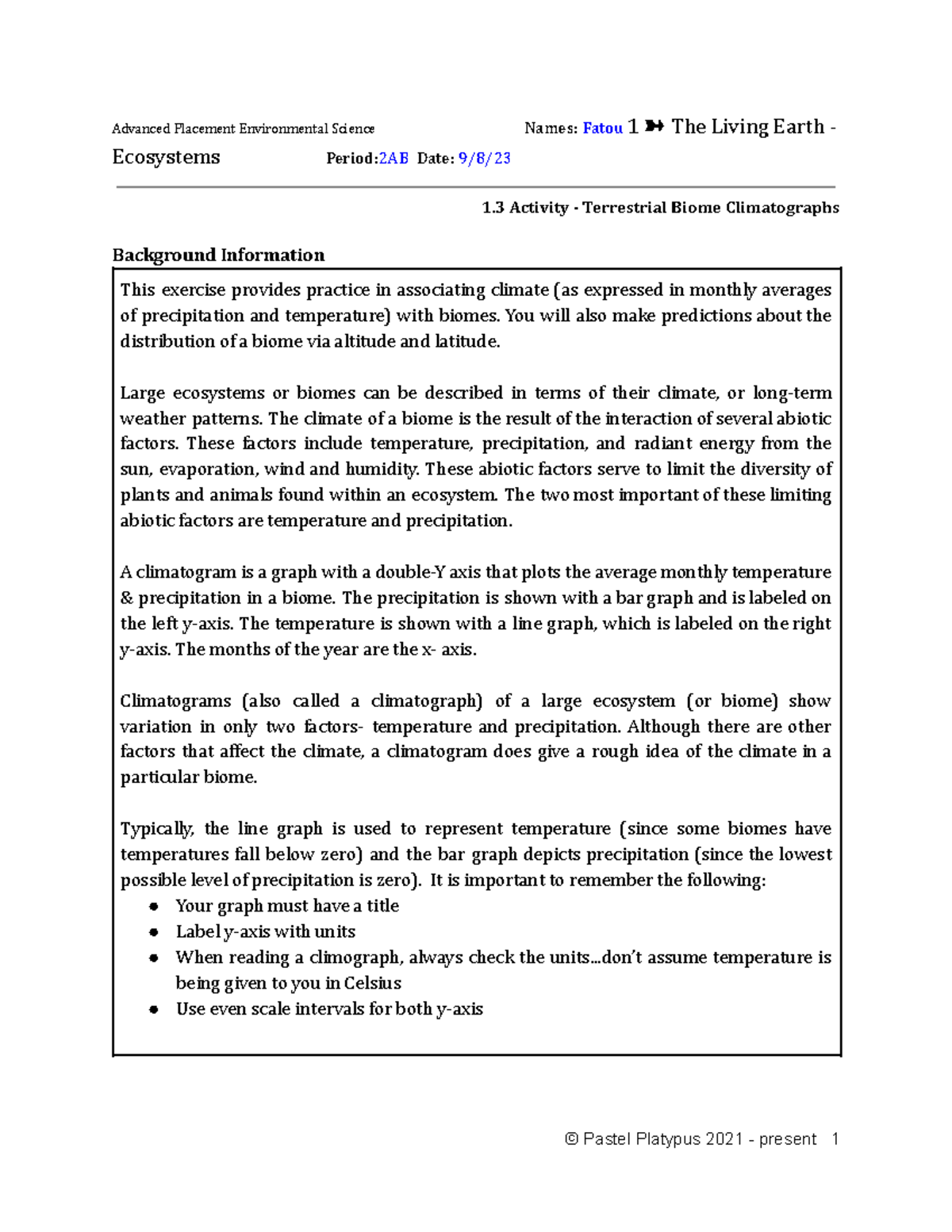 Biome Climatographs - cute. - Advanced Placement Environmental Science ...