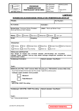 JKR - inspection list - @ HAKCIPTA JKR MALAYSIA PROSEDUR PEMBINAAN DAN ...