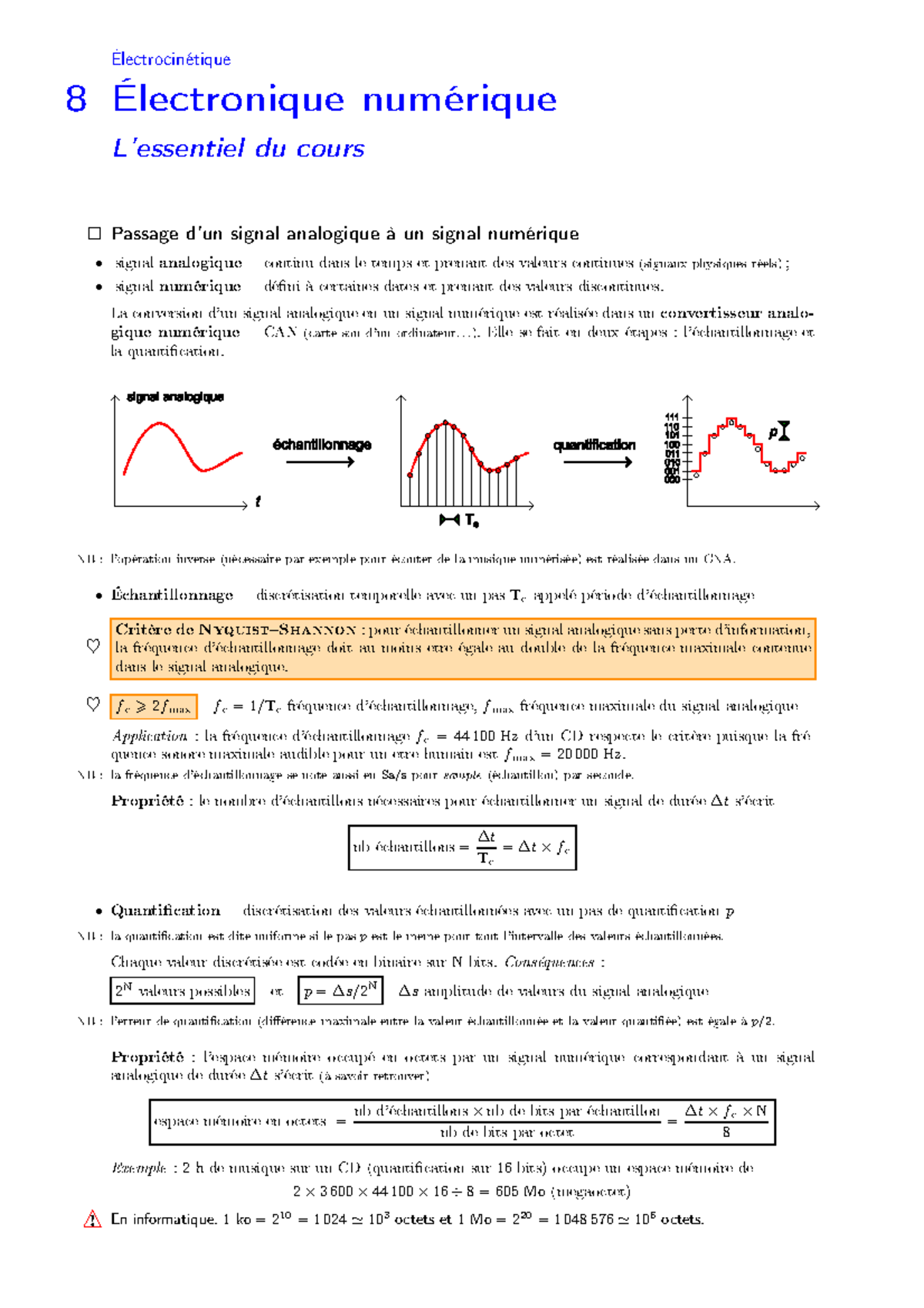 Electrocinétique électronique numérique - Éle tro inétique 8 Éle ...