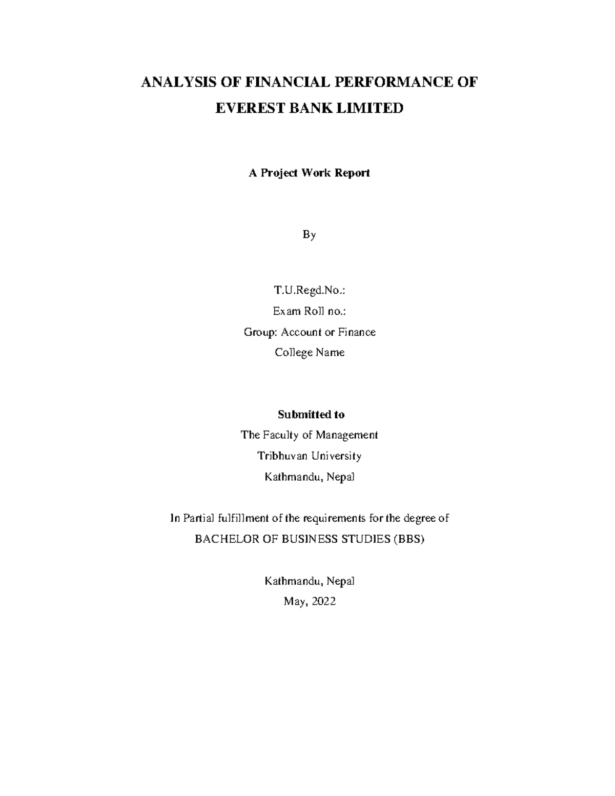 Analysis-OF- Financial- Performance-OF- Everest-BANK- Limited ...